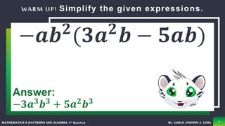Factoring Techniques: Common Monomial Factor | PPSX
