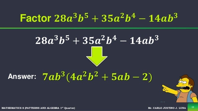 Factoring Techniques: Common Monomial Factor