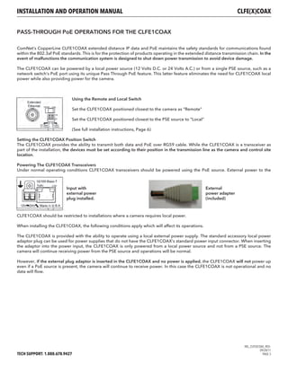 ComNet CLFE1COAX User Manual | PDF