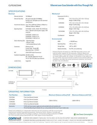 ComNet CLFE1COAX Data Sheet | PDF