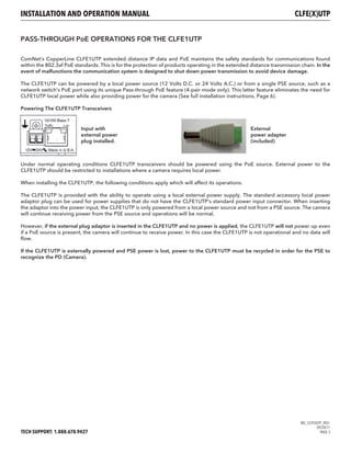 ComNet CLFE1UTP User Manual | PDF