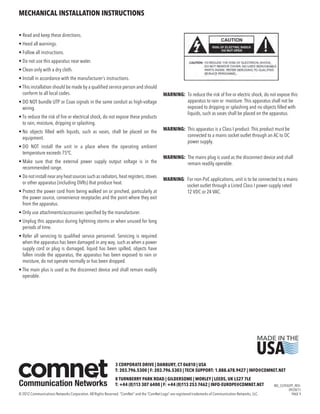ComNet CLFE1UTP User Manual | PDF