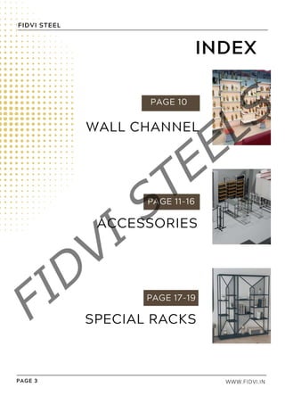 Clothing Display Racks Catlogue - Fidvi Steel | PDF