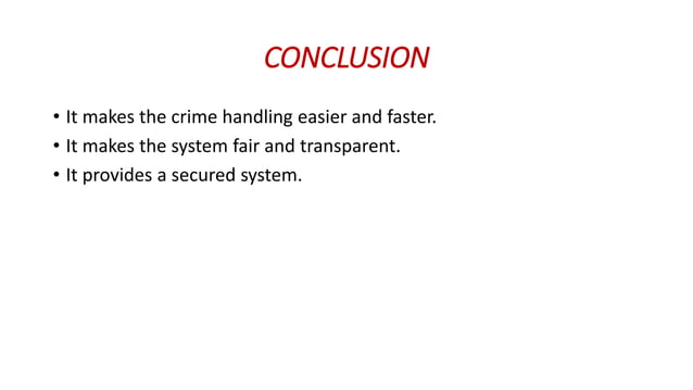 ppt on e crime management system | PPTX | Operating Systems | Computer Software and Applications