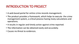 ppt on e crime management system | PPTX