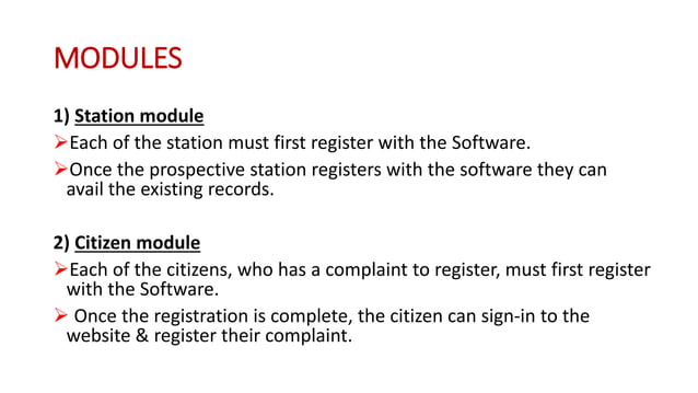 ppt on e crime management system | PPTX | Operating Systems | Computer Software and Applications