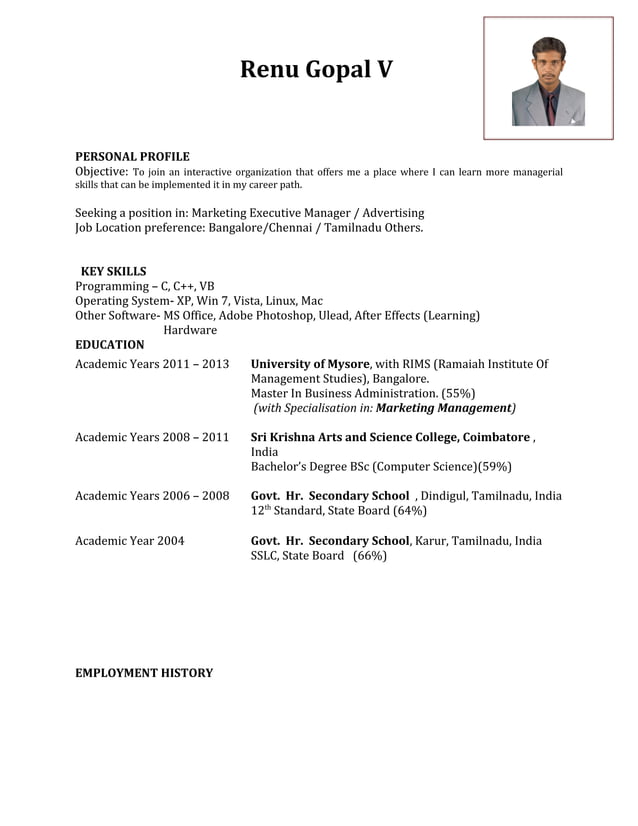 best corporate level resume | DOC