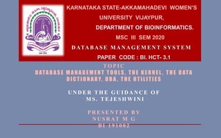 DATABASE ADMINSTRATION | PPT