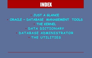 DATABASE ADMINSTRATION | PPT