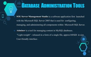 DATABASE ADMINSTRATION | PPT