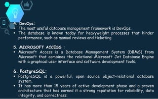 DATABASE ADMINSTRATION | PPT