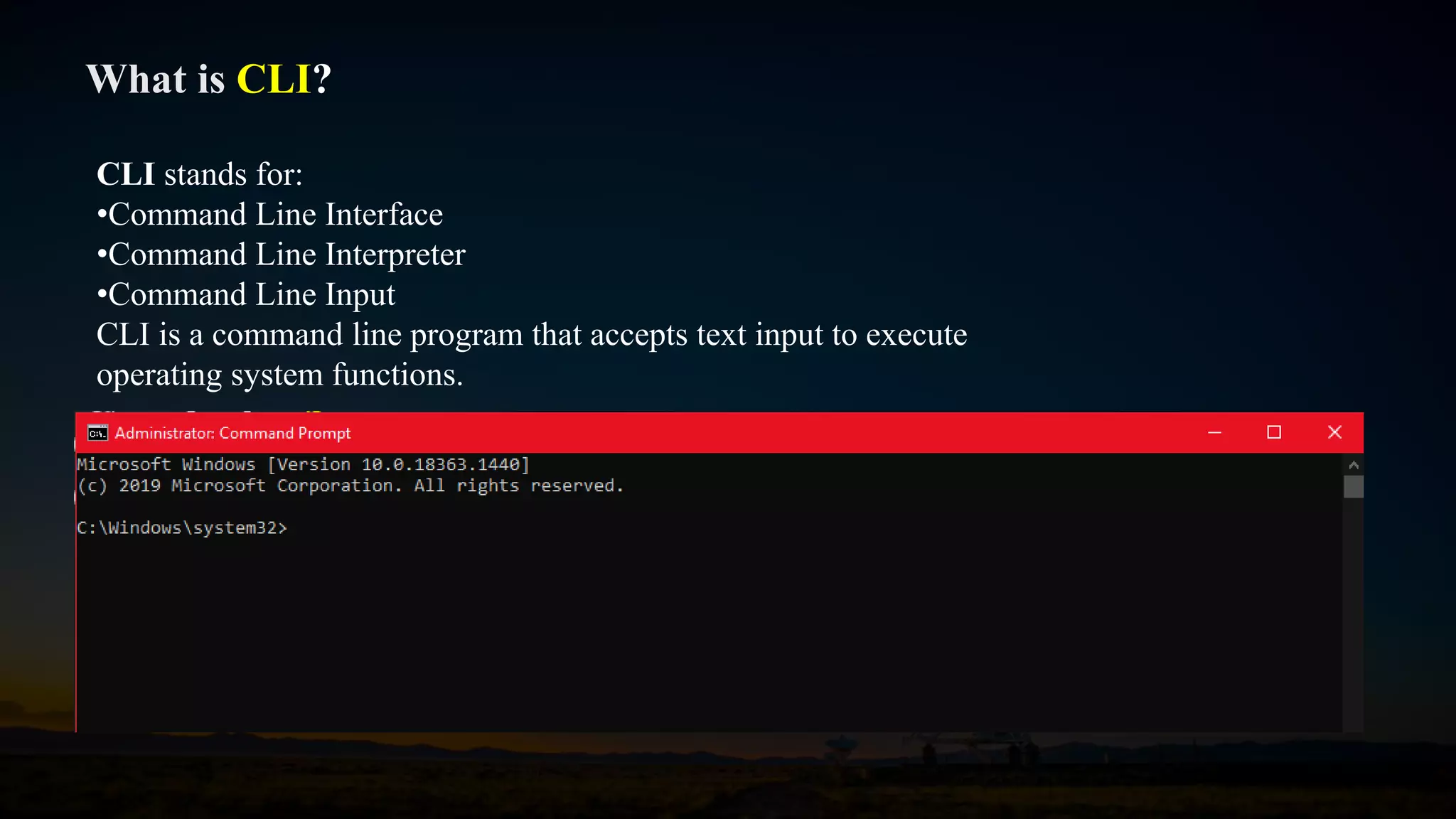 Command line interface “CLI” | PPT Command line interface “CLI” | PPT