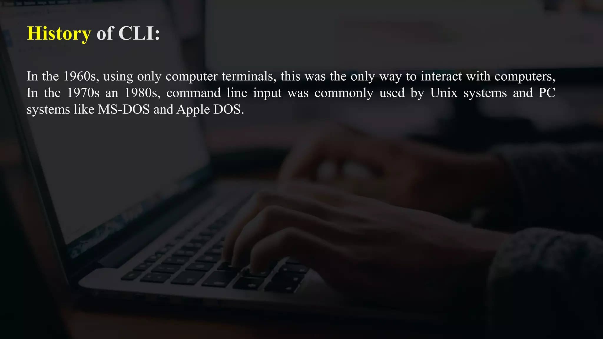 Command line interface “CLI” | PPT Command line interface “CLI” | PPT