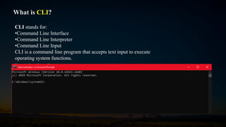 Command line interface “CLI” | PPTX
