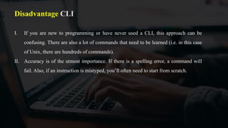 Command line interface “CLI” | PPTX