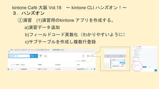 Cli kintone hands-on | PPT