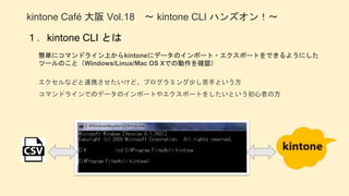 Cli kintone hands-on | PPT