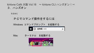 Cli kintone hands-on | PPT