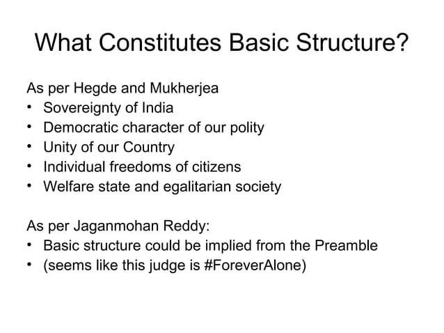 Amendment of Indian Constitution and Basic Structure Doctrine - Art. 368 | PPT | Law