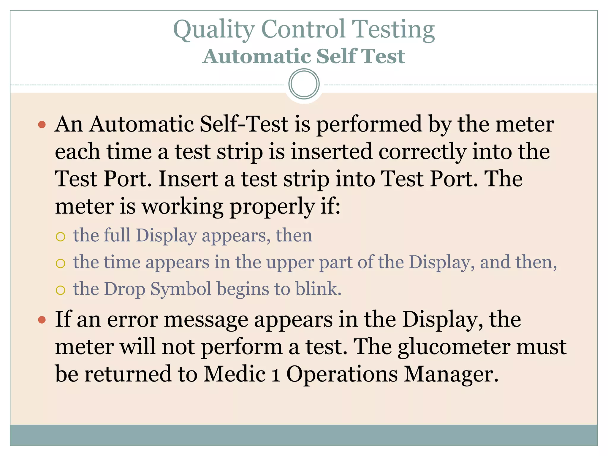 Glucometer In-Service 2017 | PPTX