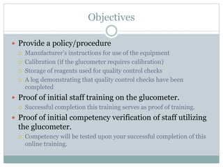 Glucometer In-Service 2017 | PPTX