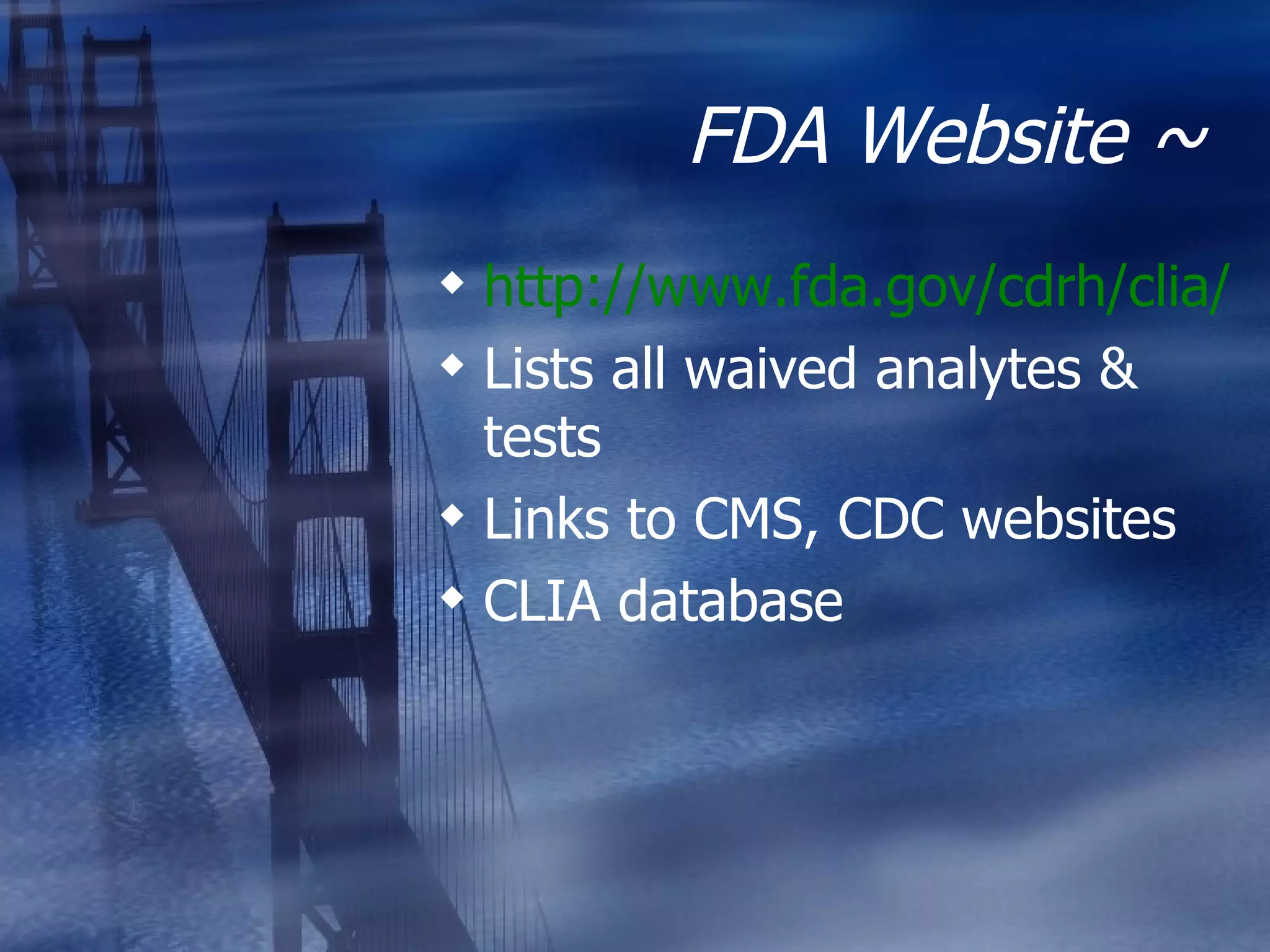 CLIA Compliance | PPT