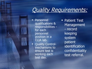 CLIA Compliance | PPT