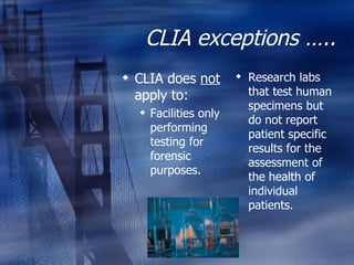 CLIA Compliance | PPT