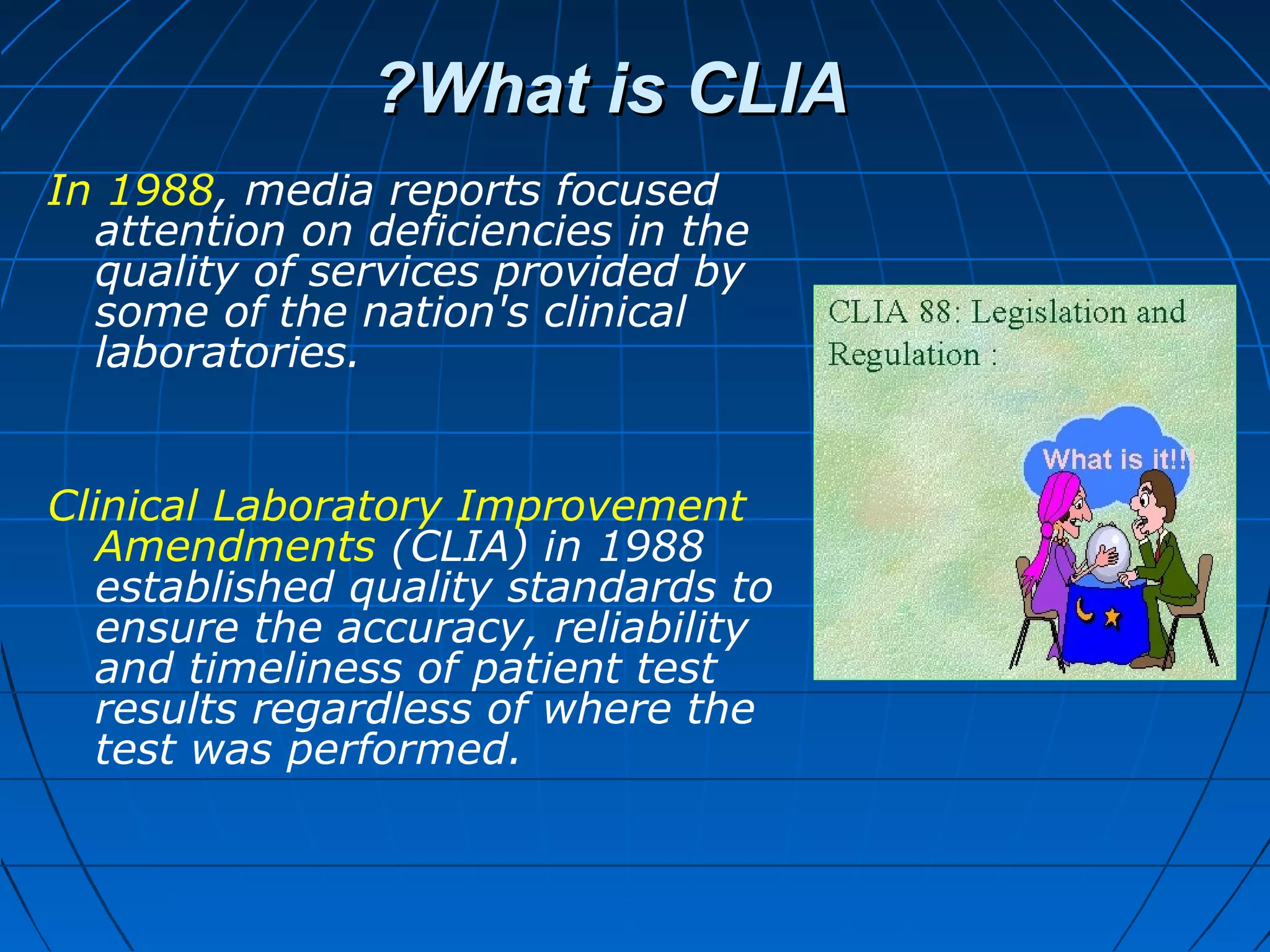 Clia final regulations | PPT