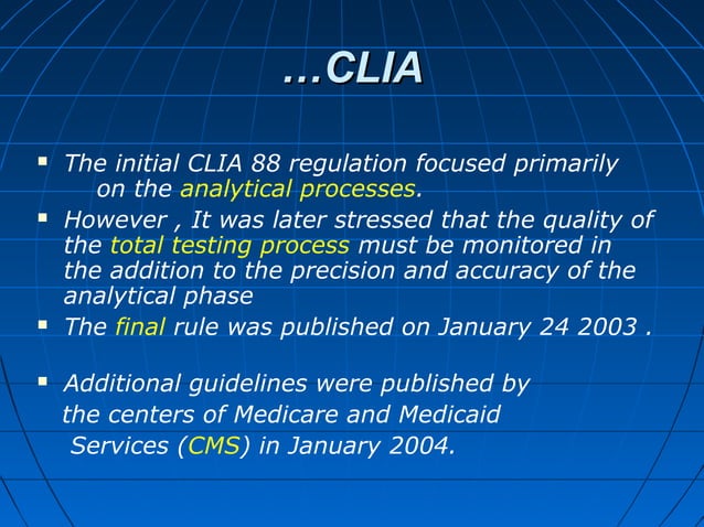 Clia final regulations | PPT