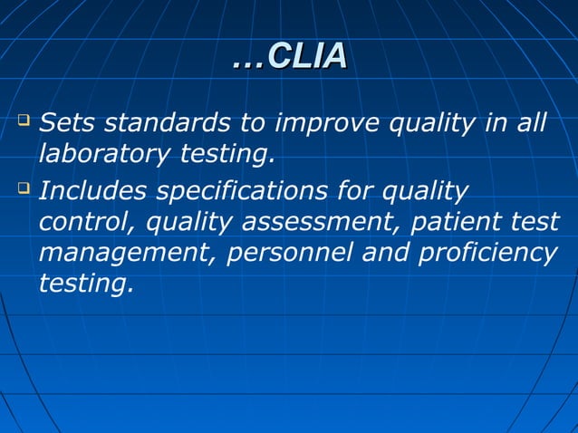 Clia final regulations | PPT