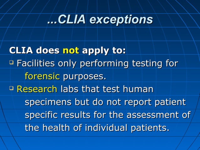 Clia final regulations | PPT