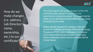 Clia Renewal | PPTX | Standardized Testing | Educational Assessment