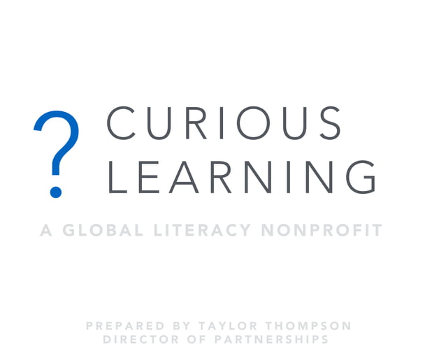 "Curious Learning: using a mobile platform for early literacy education as a research sandbox" | PPT