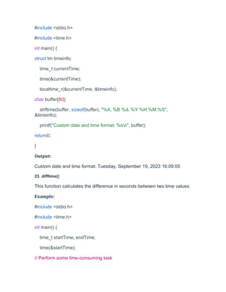 C librabry 55 functions.pdfljhghmhiguyftg | PDF