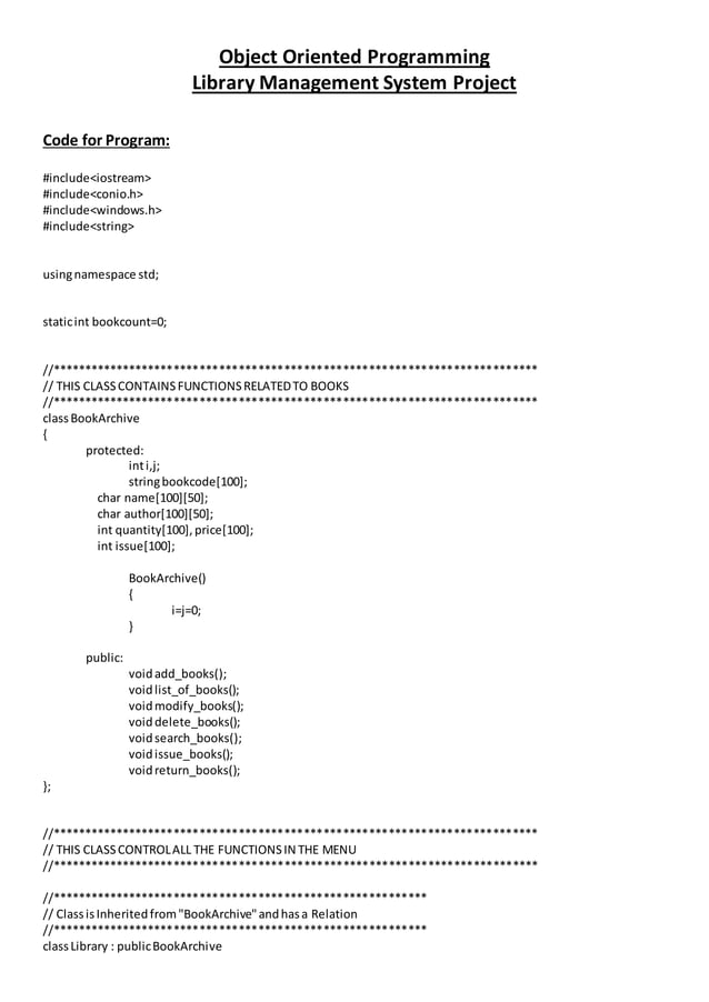 Library Managment System - C++ Program | PDF