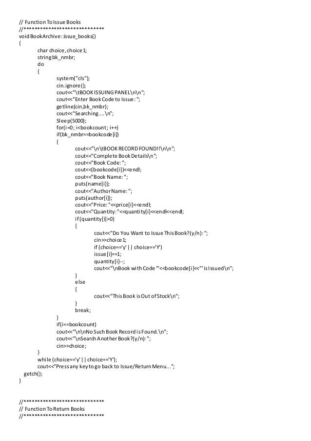 Library Managment System - C++ Program