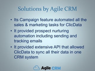 Case Study: ClicData – Agile CRM | PPTX