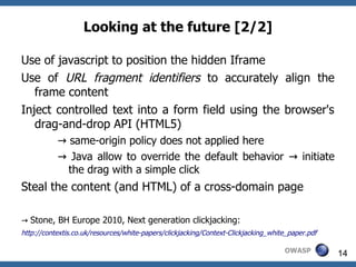 New Insights into Clickjacking | PDF | Web Design and HTML | Internet