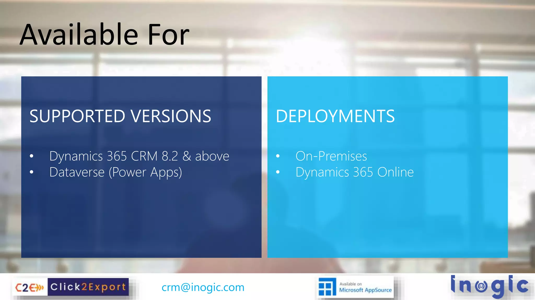 Click2Export - Export & Attach Dynamics 365 Reports | PPTX