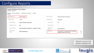 Click2Export - Export & Attach Dynamics 365 Reports | PPTX