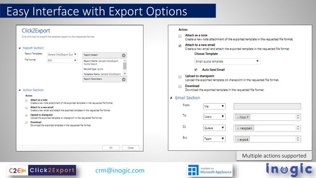Click2Export - Export & Attach Dynamics 365 Reports | PPT