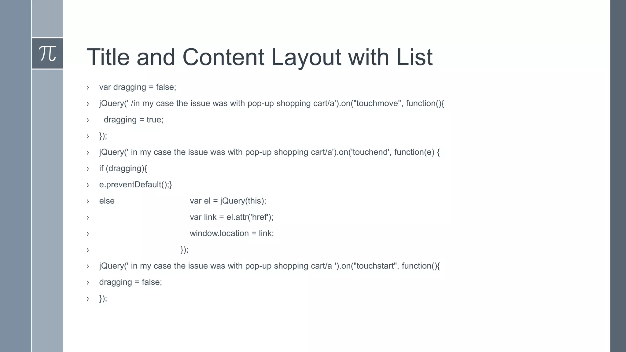Click And Scroll Event Conflict For Magento Ppt