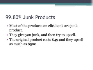 Clickbank scam a review of scam affiliate network | PPT