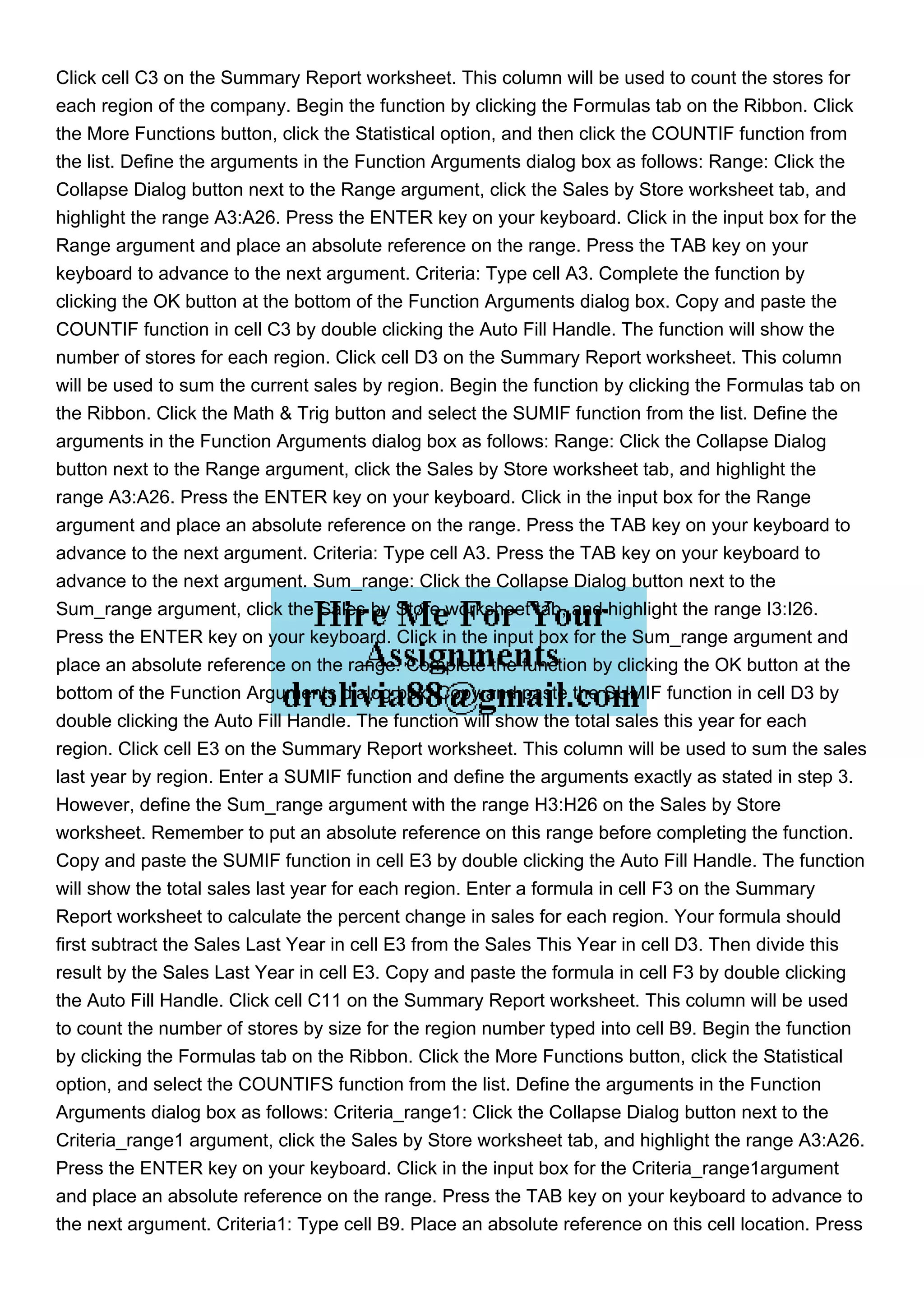 Click cell C3 on the Summary Report worksheet This column w.pdf