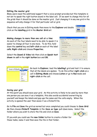 Clicker 5: Creating picture pop-up activity. | PDF