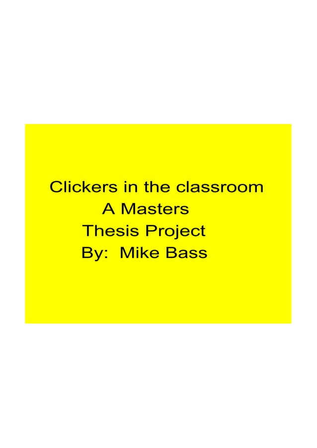 Clickers in the classroom | PDF