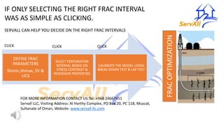 Click here - SERVALL FRAC OPTIMIZATION | PPTX