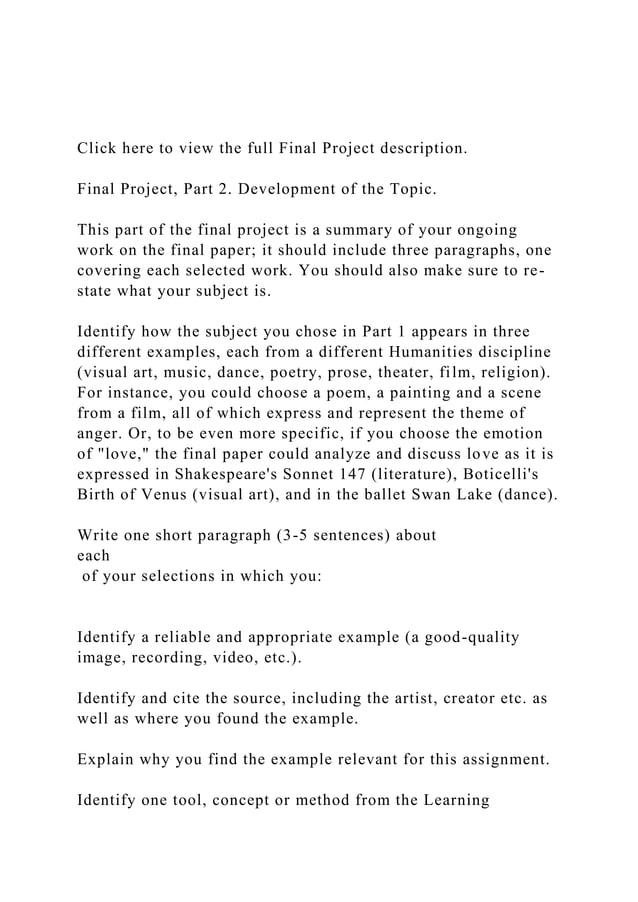 Click here to view the full Final Project description.Final .docx