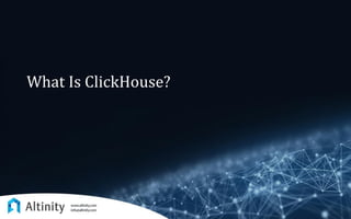 ClickHouse Analytical DBMS. Introduction and usage, by Alexander Zaitsev | PDF